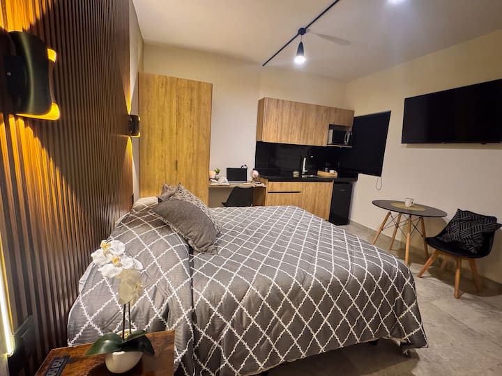 Depa Para 2 Con Terraza Privilegiada|asador+gym - León