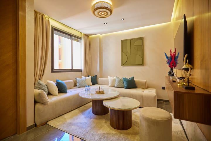 New Apart Central 1br-queensize, Ac & Fiber - Marrakech
