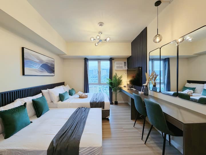 Studio W/ Sofa Bed In It Park Cebu City Pool Wi-fi - Lahug