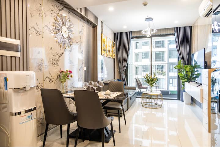 Emerald 2br:nomad• Golf View •Gym Sauna •Fast Wifi - 胡志明市