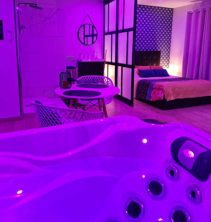 Chambre Cosy Avec Jacuzzi Et Jardin Privatif - Nord