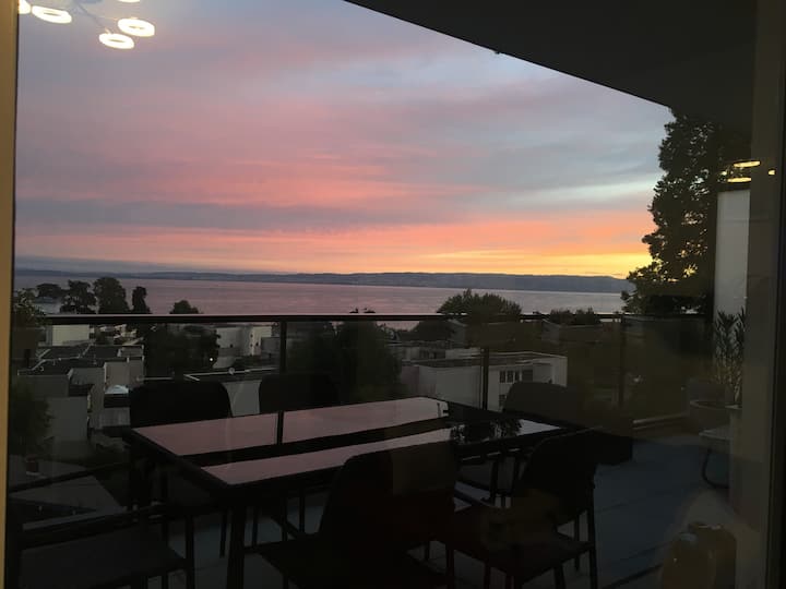 F2 Avec Vue Léman Panoramique - Calme Absolu - Lake Geneva
