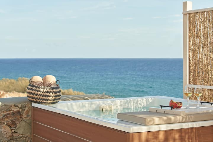 Presidential Suite Jetted Tub Volcano Suites Milos - Milos