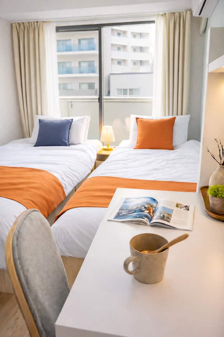 Asakusa Area｜5min Station｜twin｜kitchen｜washer - Akihabara