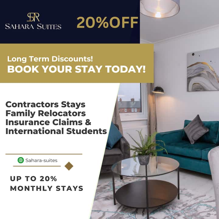 20%off | 3br Contractor Stay | Hin & City Centre - Newcastle upon Tyne
