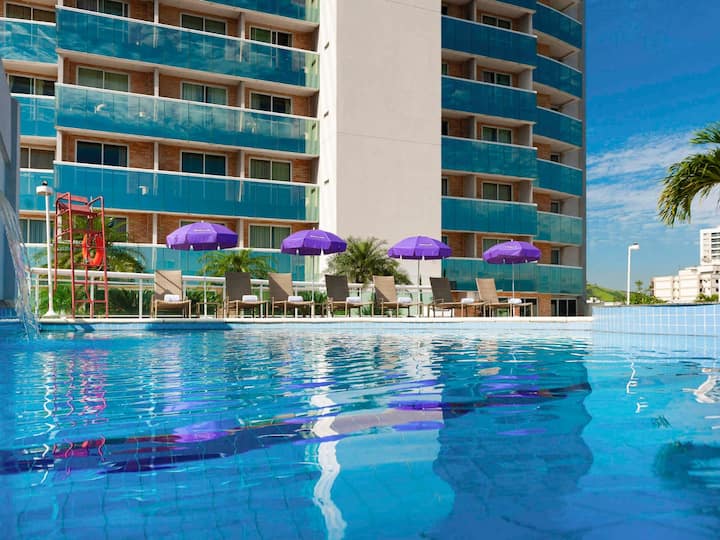 Flat No Mercure Com Piscina, Academia E Econômia. - Nova Iguaçu