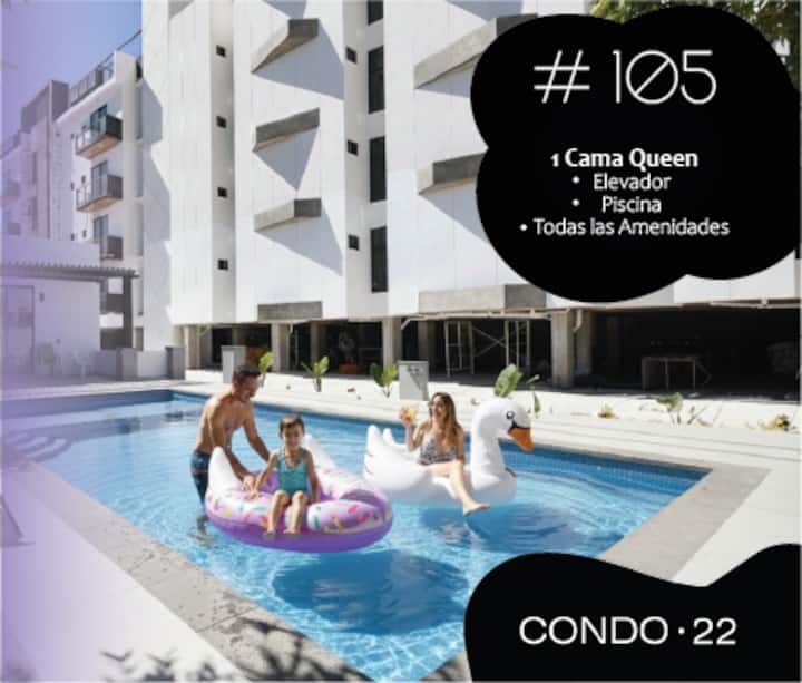 Condo 22 /105 / Comfy Loft For 2 W/ Pool - Mexico