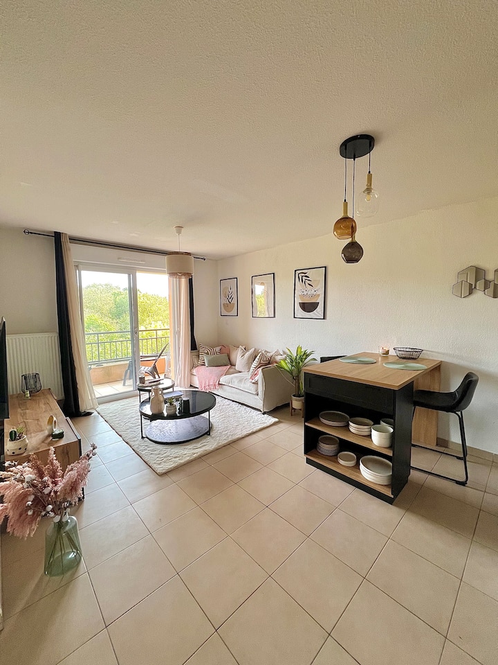 Appartement Lumineux, Balcon, Proche Montpellier - Juvignac