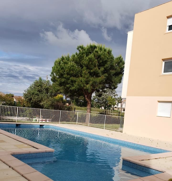 T2 Cosy Climatisé Avec Piscine + 2 Places Parkings - Fabrègues