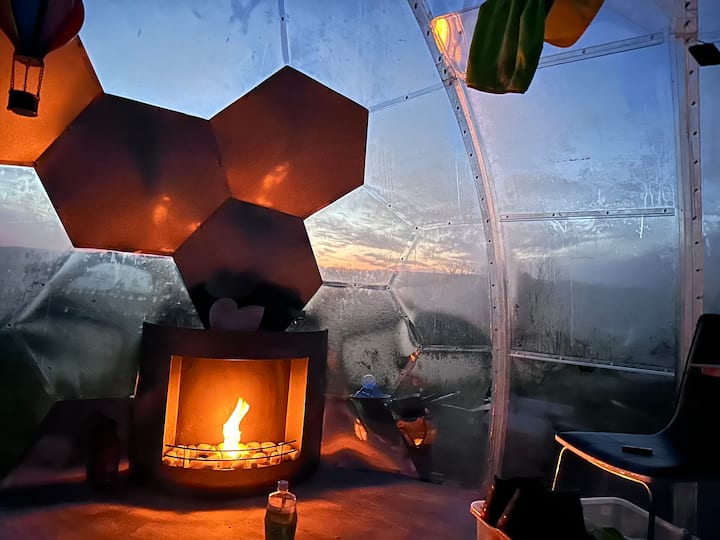 Star Gazer Disco Ball Dome With Optional Hot Tub - Honiton