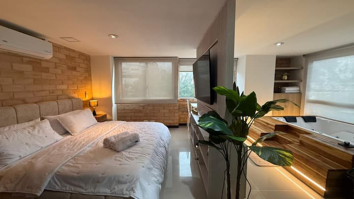 Luxuryloft/jacuzzi/ac/5mnprovenza/seguridad/tesoro - Medellin, Antioquia, Colombia