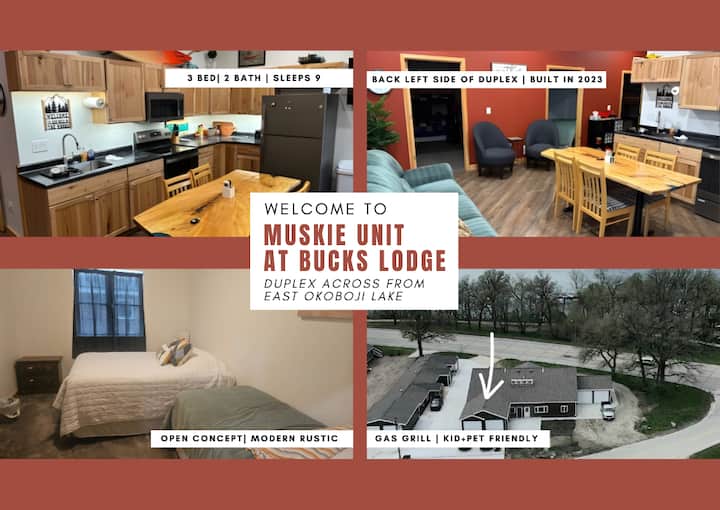 Sleeps 9|newly Built 3bd 2bth| Kid+pet Friendly - Spirit Lake, IA