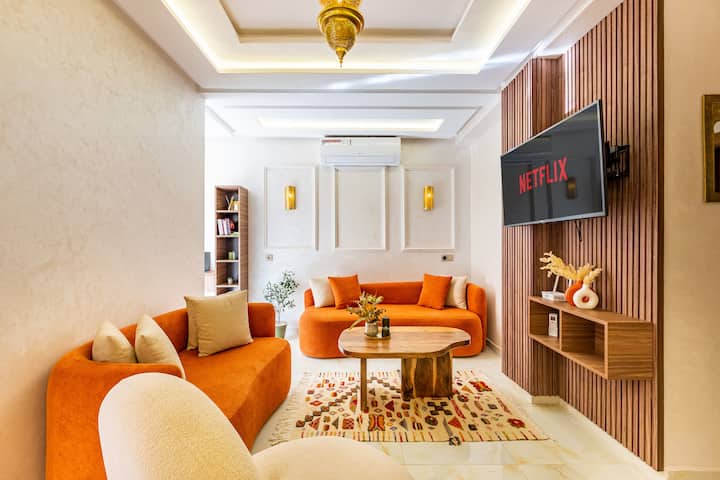 Bright 2br W/ Balcony + Wifi In Gueliz - Marrakesh