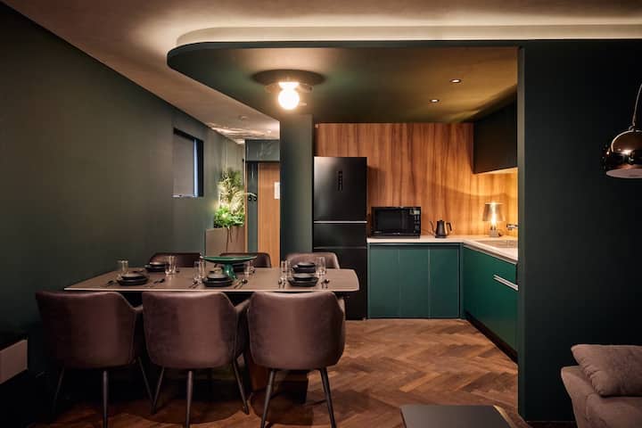 Hidden Gem｜tenjin 10min｜41㎡ Designer 3f_green - 天神