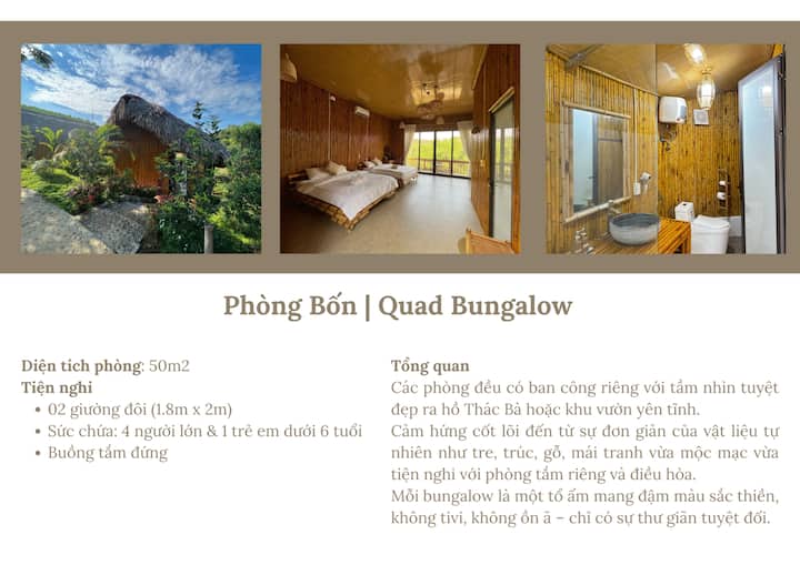 Phòng Bốn | Quad Bungalow - Yên Bái