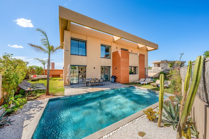 Villa Vue Atlas - Piscine - 6ch - Cinema - Gym - モロッコ
