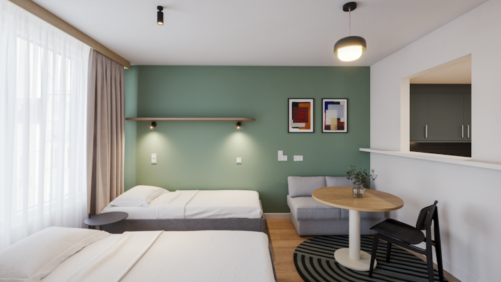 Spacious Studio (Twin Beds) In Munich City Centre - Munique