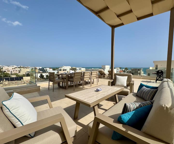 Appartement Haut Standing, Terrasse & Vue Mer - Sousse