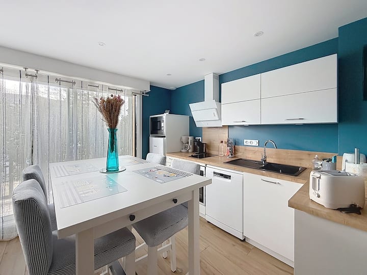 L’écrin Marin Jardin Box Privé Plage à 100m - Cabourg