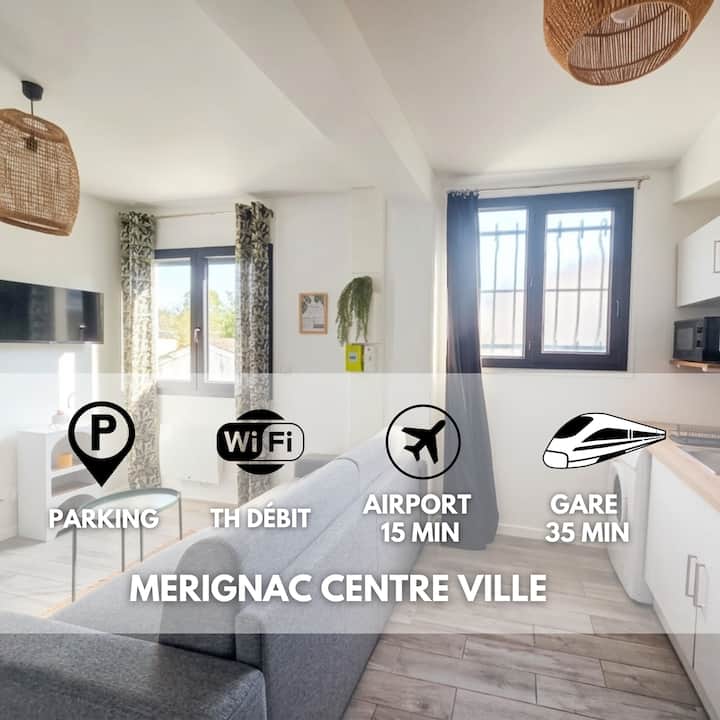 Studio Roosevelt Mérignac - Parking - Airport 15' - Mérignac