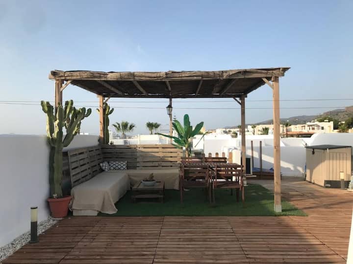 Cm-terrace With Ocean Views And A Pool In Mojacar - Mojácar