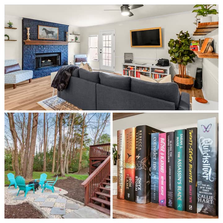 The Book Club - Library, Creek View, Pet Friendly - Raleigh, NC