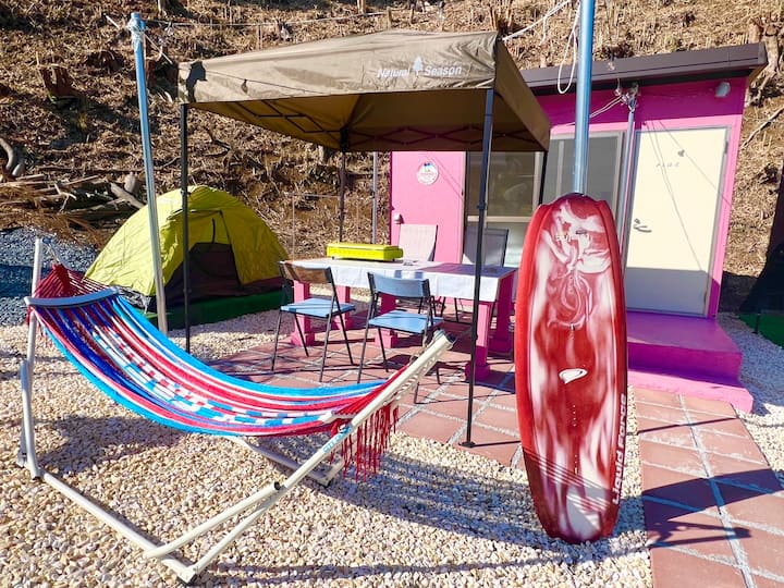Bo Bo Village館山2
2026年3月pinkコテージ&大型テント&bbq&焚き火&花火 - Tateyama