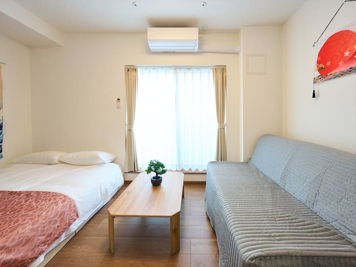 羽田空港1駅3分｜キッチン・洗濯機｜ダブルベッド＋ソファベッド｜最大4名 - Tokyo