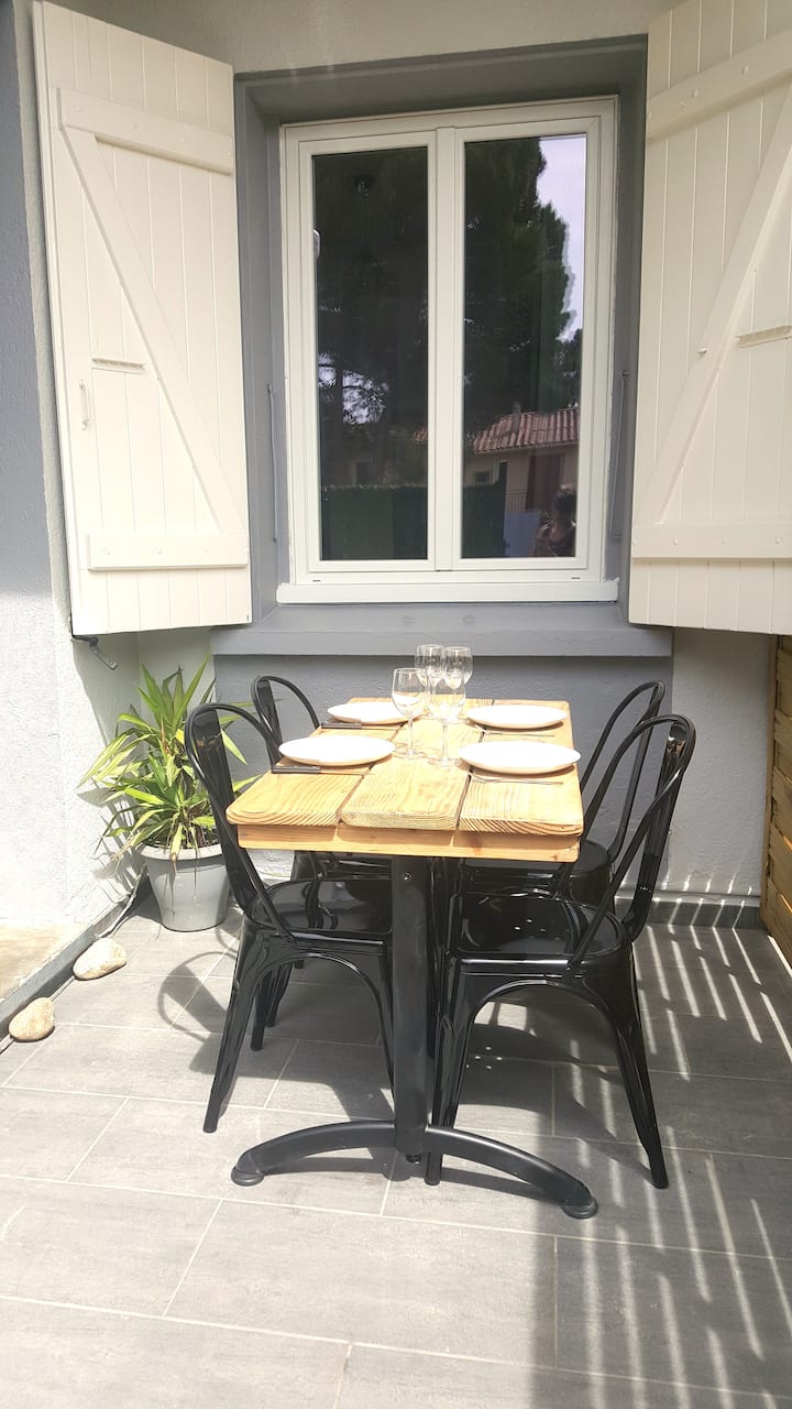 L'atelier – Accès Plage – Parking, Terrasse & Clim - Argelès-sur-Mer