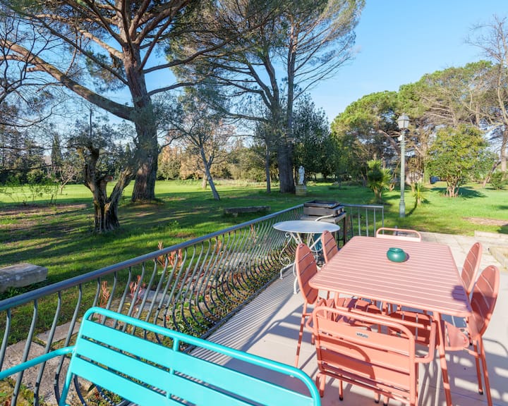 Maison Climatisée à La Campagne - Pont du Gard