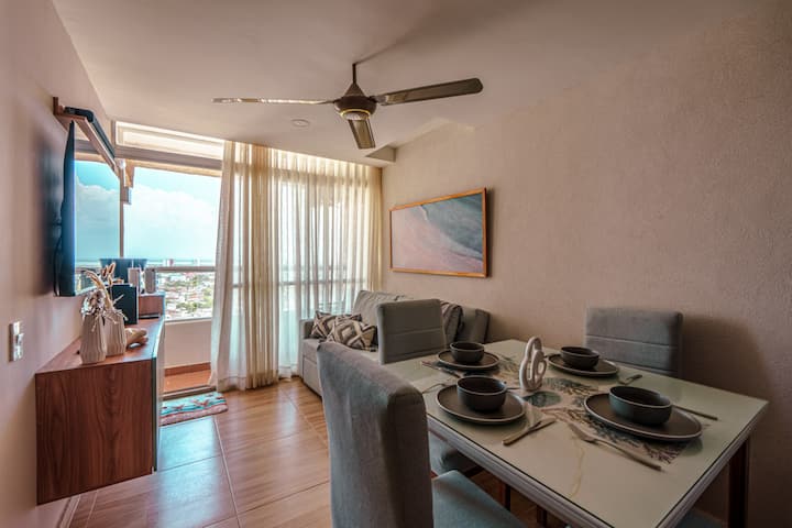 23rd Floor Partial Sea View | 3br - Cartagena