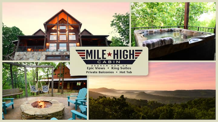 Luxury Ridge Top Cabin W/ Hot Tub & Epic Views - 