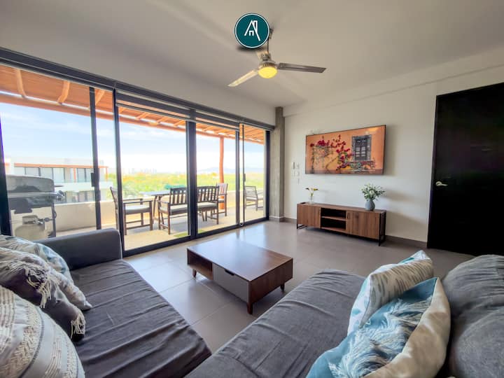 3br Penthouse Puertarena Terrace Bbq Heated Pool - Nuevo Vallarta