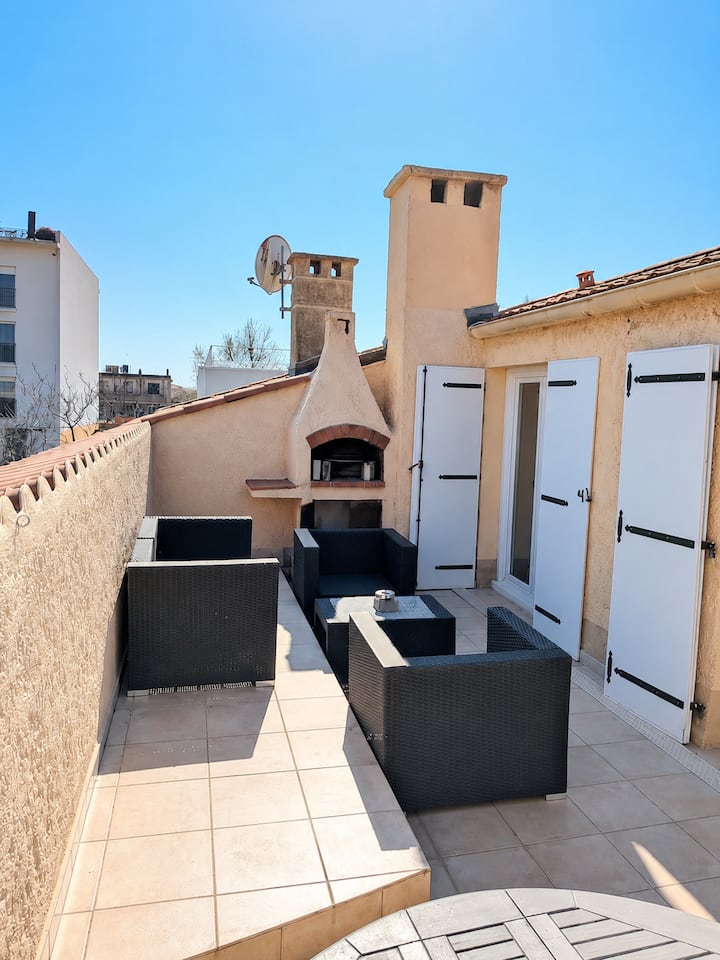 T3 2 Chambres Clim Terrasse Parking – 6 Pers - Fréjus