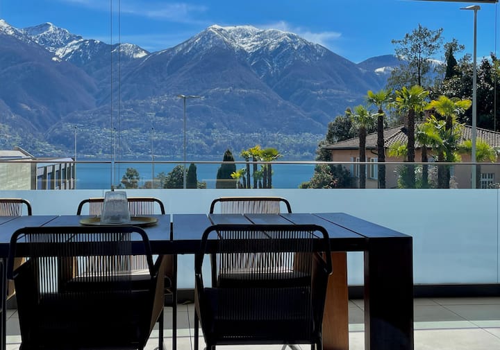 La Brezza | Design, Vista Lago, Rive A Soli 2 Min - Minusio