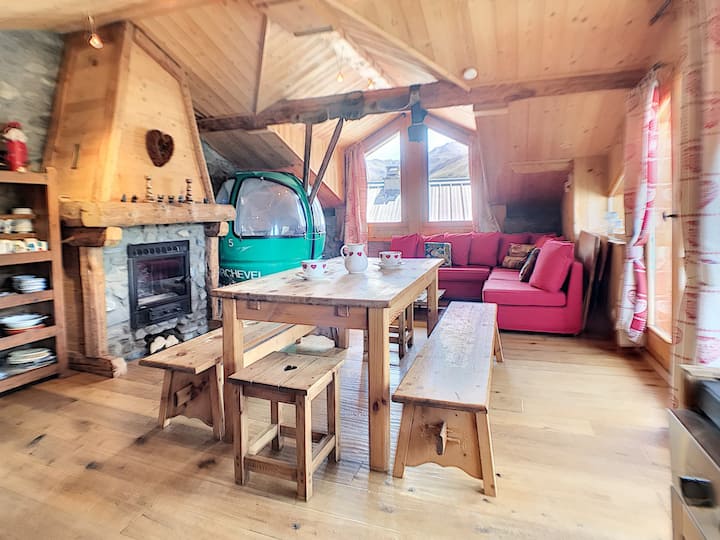 Chalet Montagnard 8 Pers. Avec Balcon Et Wifi - Les Menuires