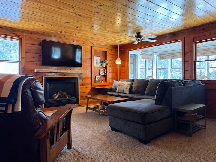 Lakefront W/dock On 4th Lake | Pineway Cabin | 3br - Adirondack Mountains