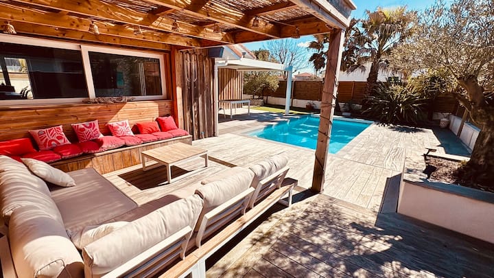 Maison Avec Piscine 10 Pers - Lac Vélo & Plage - Biscarrosse