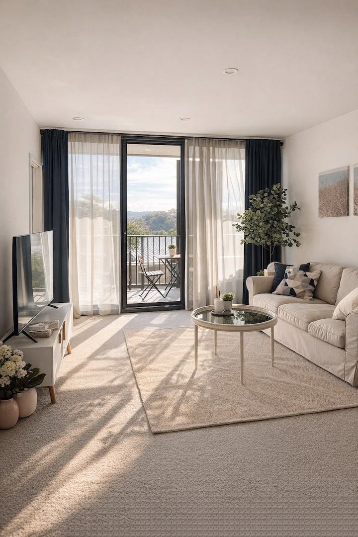 넓고 여유로운 2룸 발코니 숙소, 감성더한공간, 트램5분, 캔버라 시티 인접,Anu 근처 - Canberra