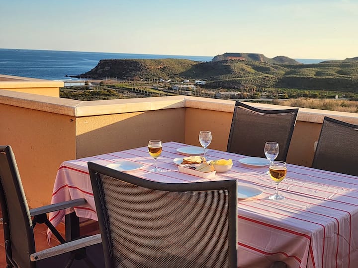 Mirador De Calarreona, Con Azotea Y Vistas Al Mar - Spain
