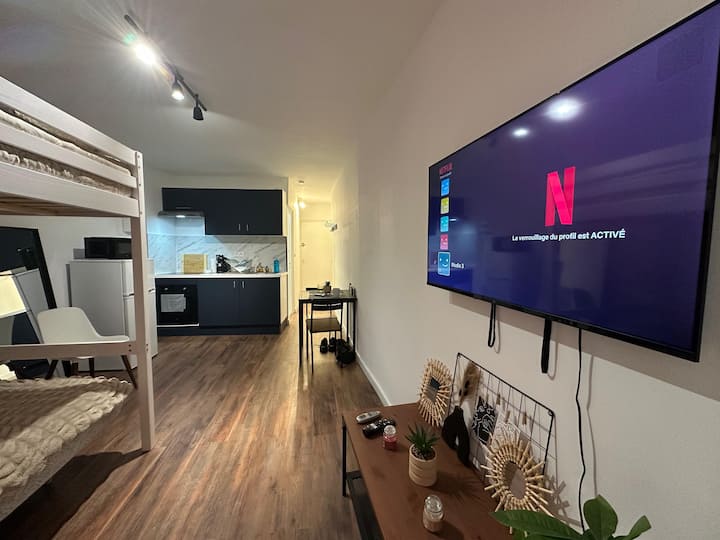 Studio Cosy Climatisation Réversible Grande Douche - Manosque