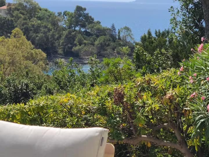 Villa Vue Mer Plage De La Fossette 5minutes à Pied - Le Lavandou