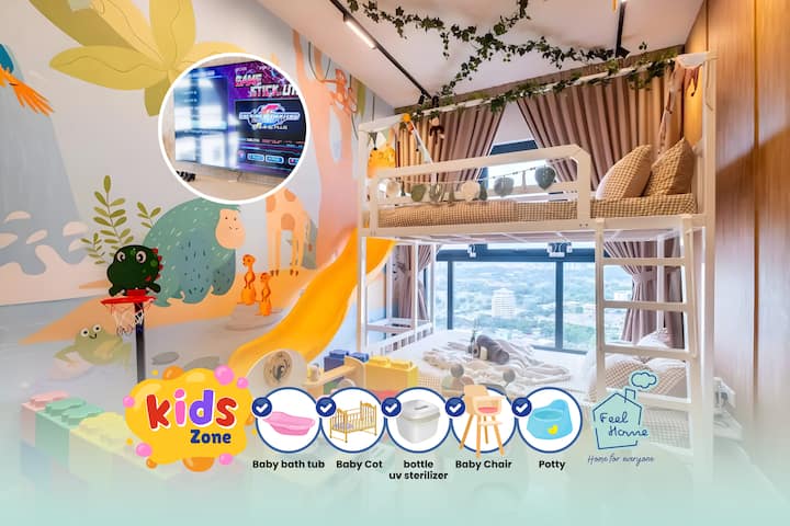 Little Themepark Suite Above Lrt Pudu Family Stay - Kuala Lumpur