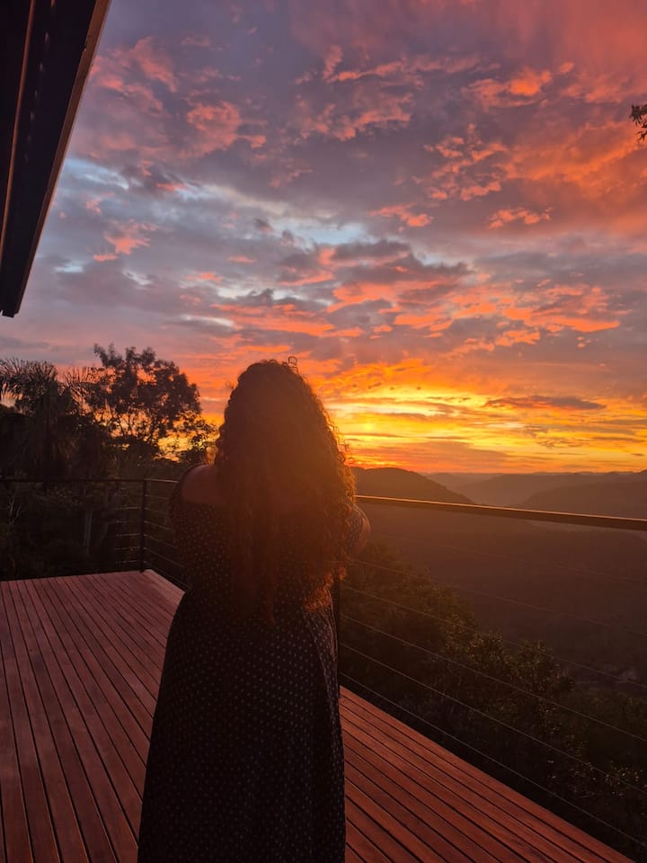 Refúgio Alto Da Figueira, Vista Para O Pôr Do Sol. - Nova Petrópolis
