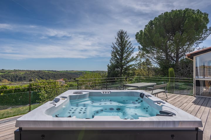 Vue Panoramique & Jacuzzi 6 Pers - Valensole