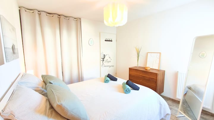 T2 Cosy, 4 Pers, Balcon, Pking Privé, Centre-ville - Biscarrosse Plage