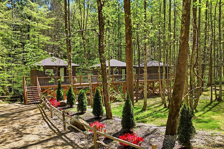 Treehouse On The Creek “Beehive Cabin” - Cosby, TN