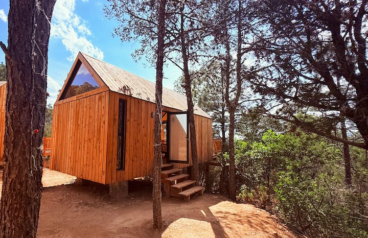 Cabaña Moderna Con Vista Al Bosque - Nuevo Leon