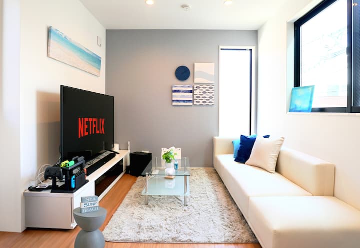 海を感じる新築リゾート空間｜100㎡＆キッチン充実・一棟貸切｜無料駐車場あり - Fukuoka