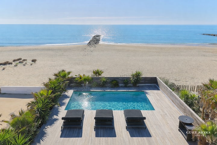 Beachfront Luxury Villa With Pool & Beach Access - Palavas-les-Flots
